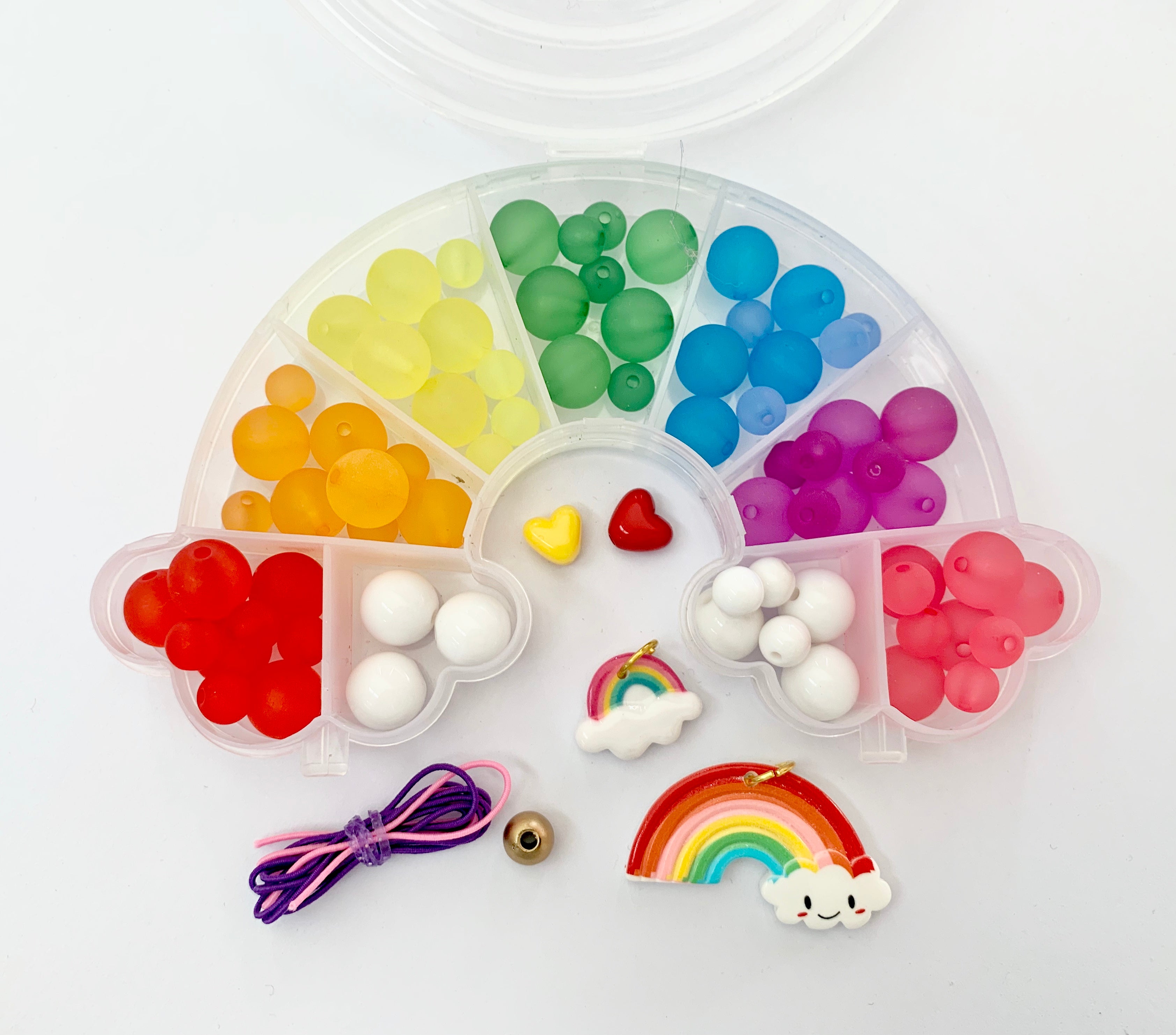 Cloudy Rainbow Bobble It Yourself Kit – red bobble